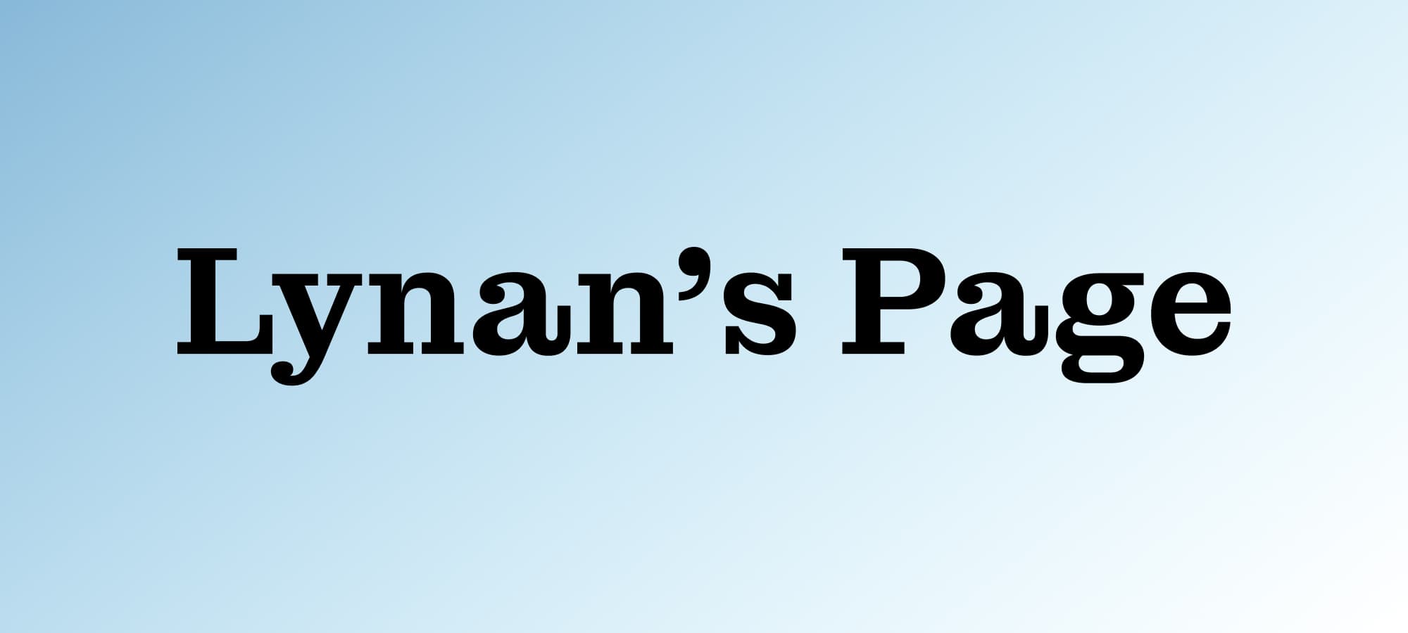 Lynan's Page